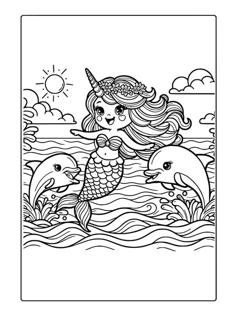 9 Free Unicorn And Mermaid Coloring Pages