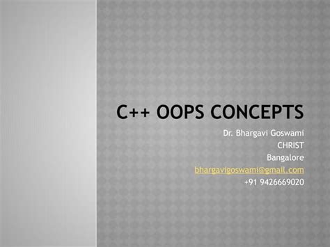 2 Oops Concepts About C Btech Cse Pptx