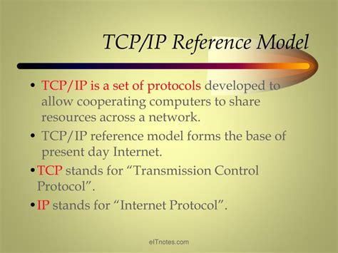 PPT TCP IP Reference Model PowerPoint Presentation Free Download ID