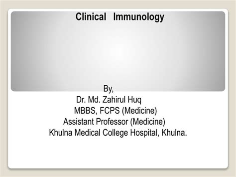 Clinical Immunology And Implication Lecture Pptx