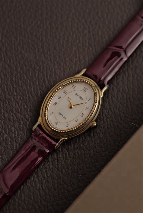 Seiko Exceline Mother Of Pearl With Beaded Bezel W Original Boxcirca