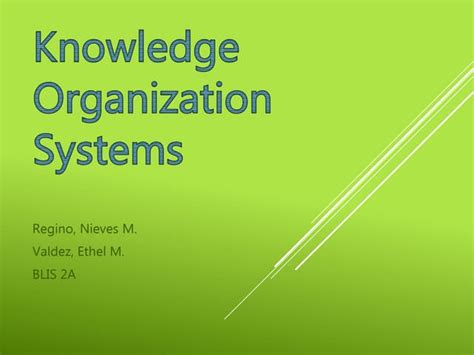 Knowledge Organization System Pptx