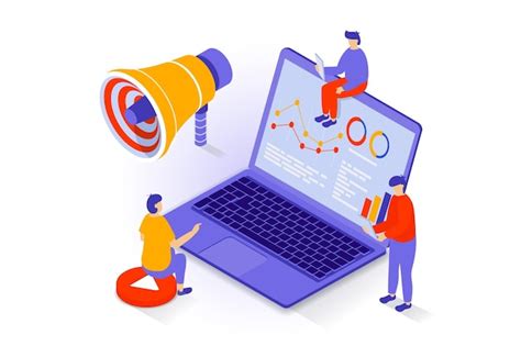 Premium Vector Business And Marketing Concept In 3d Isometric Design