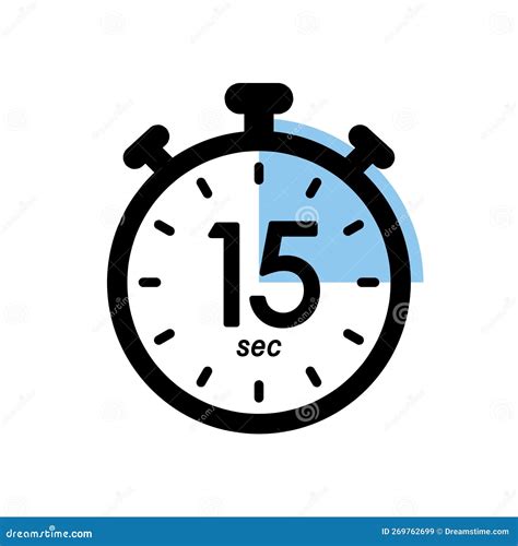 30 Seconds On Stopwatch Icon In Flat Style Clock Face Timer Vector Illustration On Isolated