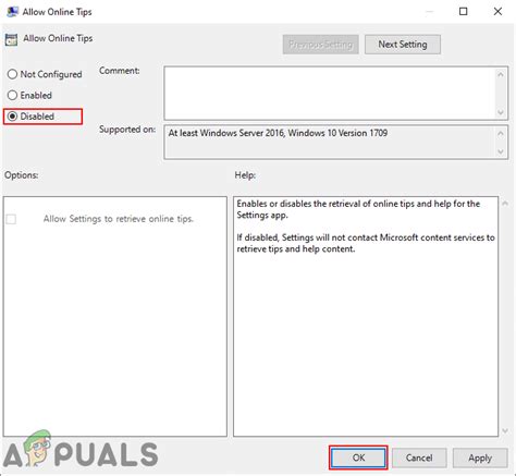 How To Disable Online Tips In Windows Settings App