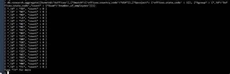 Database Mongodb Aggregate Find Total Number Of Employees Group By Each State Stack Overflow