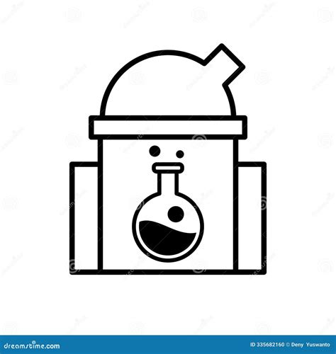 Laboratory Building Icon Vector Design Template Stock Illustration
