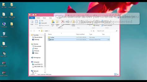 How To Lock A Folder Without Any Software Windows 8 Windows 7 Youtube