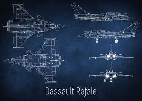 Dassault Rafale Blueprint Art Blueprints Blueprint Art Aircraft