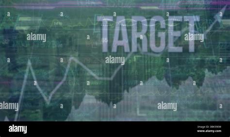 White Target Highlighting Trends On Data Dashboard With Line Graphs Bars Labels Gridlines Axes