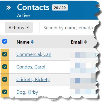Export Matrix Contacts Matrix