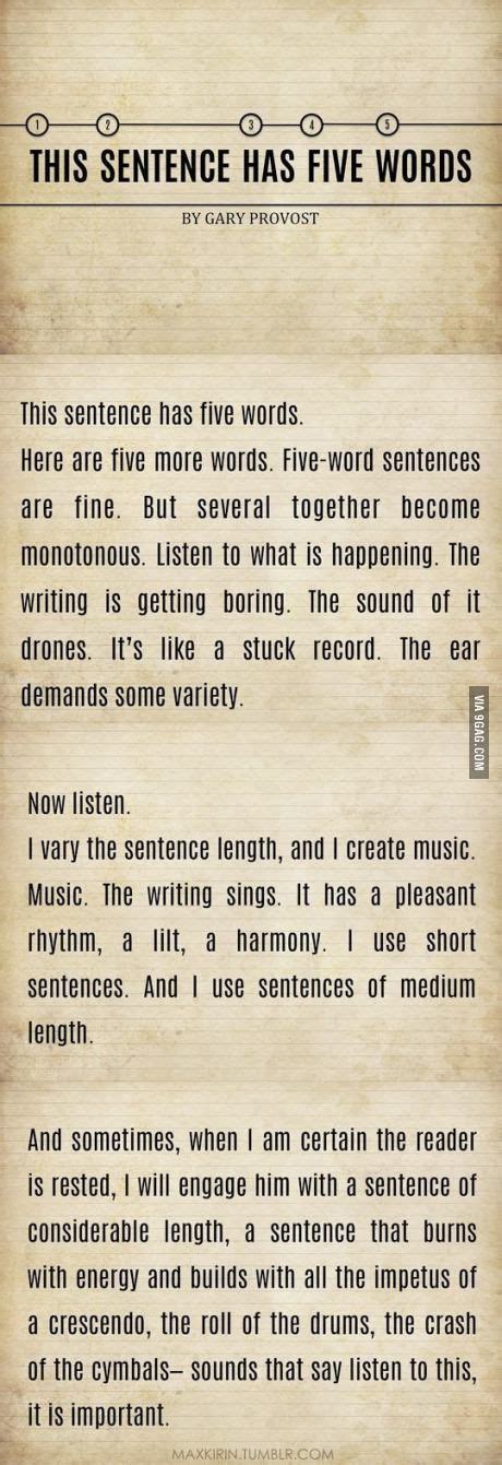 The Sentencce Has Five Words Writing Tips Writing Skills Classroom