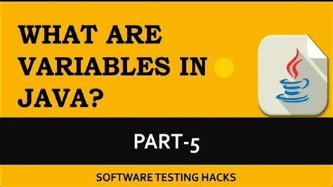 What Are Variables In Java Part 5 Java Tutorial Youtube