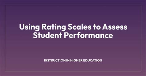 Using Rating Scales To Assess Student Performance • Teachers Institute