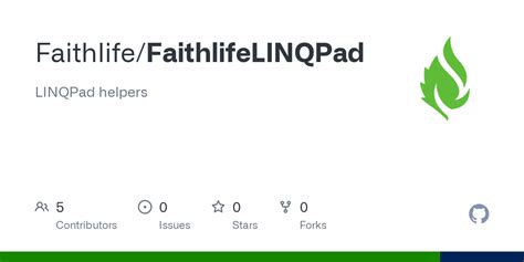 GitHub Faithlife FaithlifeLINQPad LINQPad Helpers