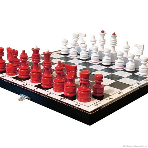 Сувенирные шахматы красно белые большие ручная работа в интернет