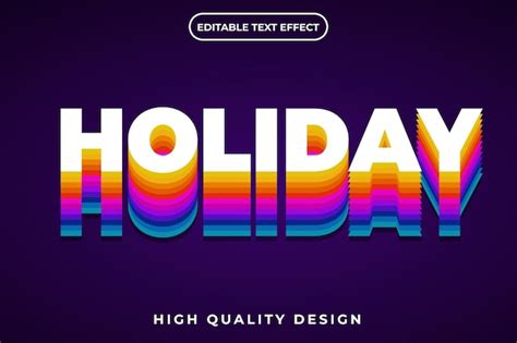 Premium Vector Editable 3d Text Effect Holiday