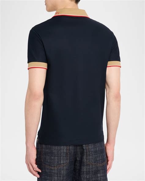 Burberry Mens Cotton Logo Collar Polo Shirt Neiman Marcus