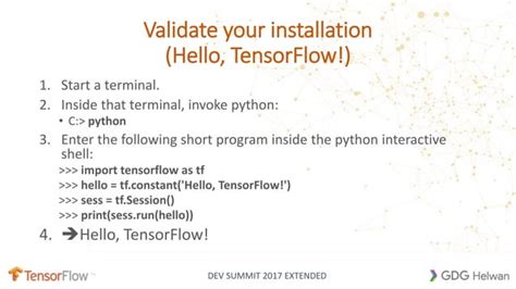 Tensorflow Windows Installation Ppt
