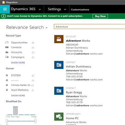 A Quick Overview Of Relevance Search In Microsoft Dynamics 365 Magnetism Solutions Nz
