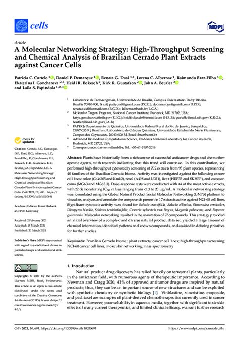 Pdf A Molecular Networking Strategy High Throughput Screening And Chemical Analysis Of