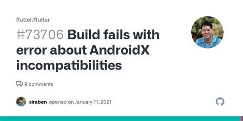 Build Fails With Error About Androidx Incompatibilities · Issue 73706