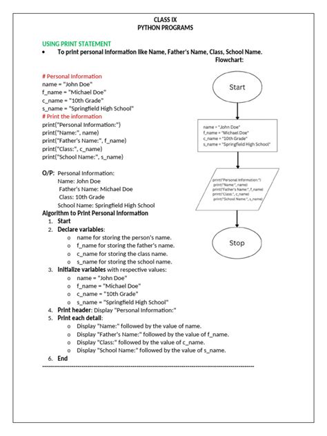 Python Prgs For Record Class 9th Pdf Area Length