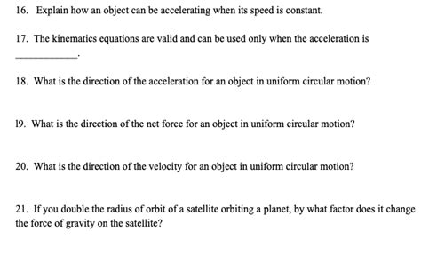Solved 16 Explain How An Object Can Be Accelerating When