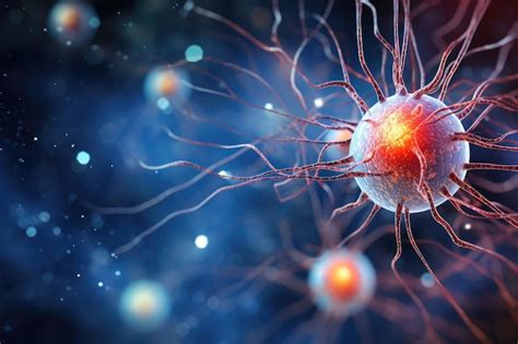 Premium Ai Image Brain And Network Connection On Bright Lights Background Ai Generative