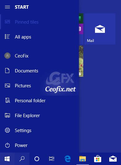 Add Or Remove Folder Shortcuts In Start Menu Of Windows 10