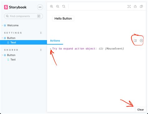 Actions Panel Not Clickable Issue Storybookjs Storybook GitHub