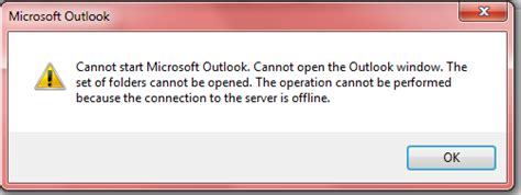 Fix Cannot Open Specific Outlook Items When Offline Error