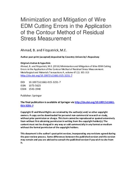 pdf minimization and mitigation of wire edm cutting errors in the