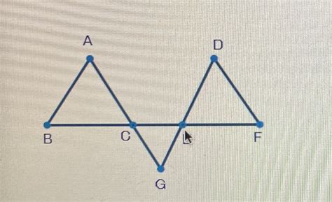 Solved In The Figure Below Triangle Abc Triangle Def Point C Is