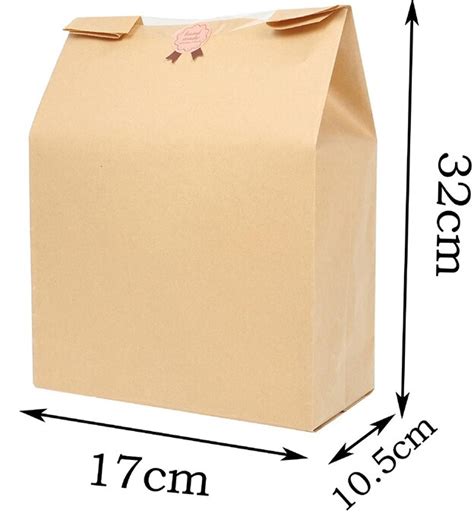 100pack Bread Loaf Bag Kraft Food Packaging 12 Grandado