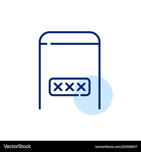Smartphone And Password Dialog Box Pixel Perfect Vector Image