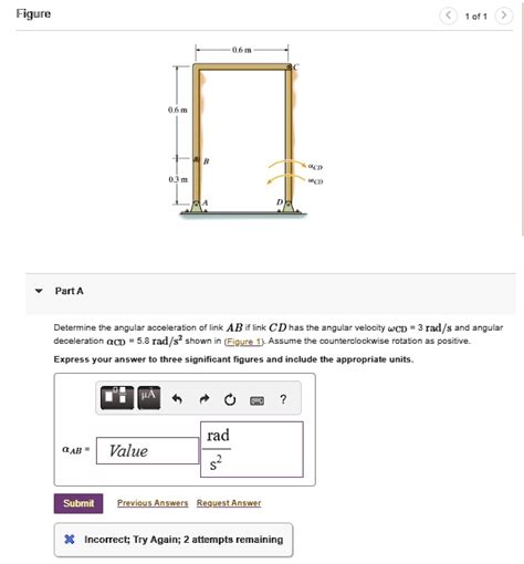figure part a 0 6 m 0 6 m c 0 3 m d αcd ωcd determine the angular