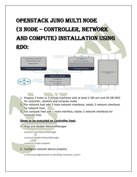 Openstack Installation Using Rdo Multi Node Pdf Computer Networking Computing