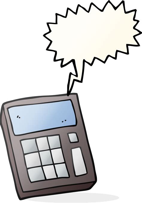 Speech Bubble Cartoon Calculator 38343383 Png