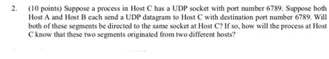 Solved Points Suppose A Process In Host C Has A UDP Chegg