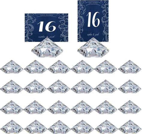 Hohiya Diamond Place Card Holders Table Number Weeding