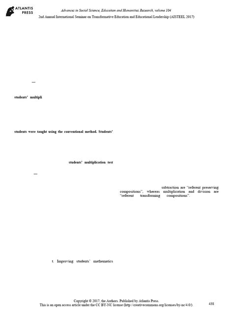 The Effect Of Using Lattice Method On Multiplicati Pdf Standard