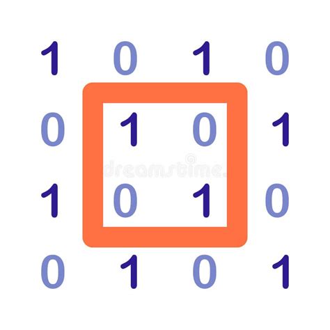 Binary Code Icon Outline Style Stock Illustrations 296 Binary Code