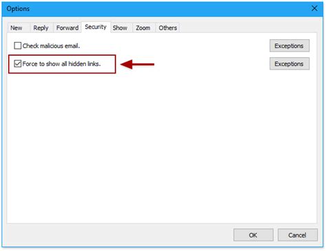 Easily Show Hidden Links In Messages In Outlook
