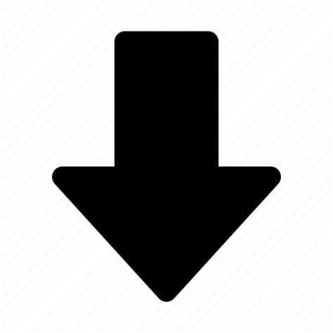 bottom arrow direction align navigation pointer icon download on