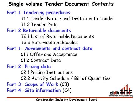 PPT Construction Procurement Documents C PowerPoint Presentation Free Download ID