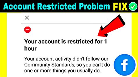 Your Account Is Restricted For 1 Hour Problem Solution How To Fix Facebook Restricted Problem