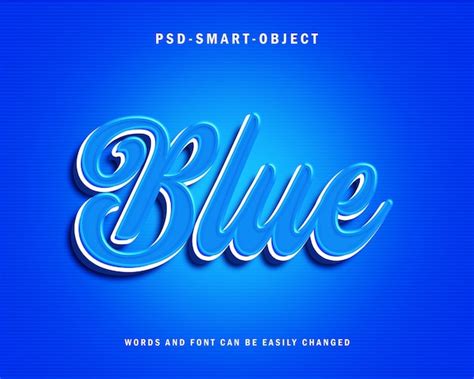 Premium Psd Blue 3d Text Effect