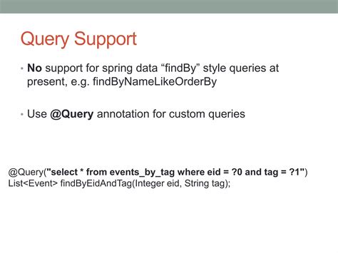 Spring Data Cassandra Ppt