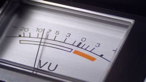 Analog Signal Indicator With Arrow Meter Of The Audio Signal In